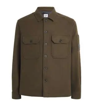 C.P. COMPANY Virgin Wool-blend Lens Overshirt