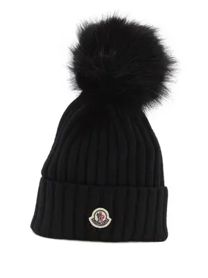 Moncler Logo Wool Beanie