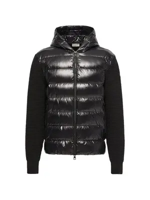 Moncler Wool And Nylon Padded Cardigan