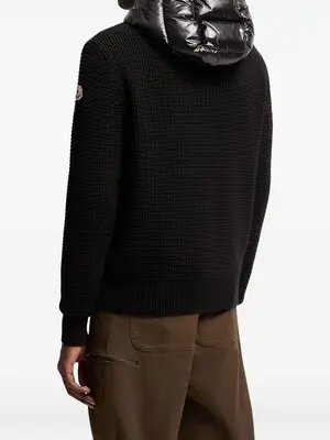 Moncler Wool And Nylon Padded Cardigan