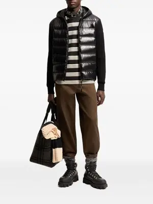 Moncler Wool And Nylon Padded Cardigan