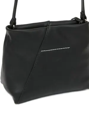 MAISON MARGIELA Folded Leather Crossbody Bag - Black