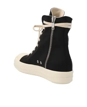 Rick Owens High-top Lace-up Sneakers With Side Zip