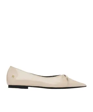 ANINE BING Hilda Patent Leather Ballet Flats - Beige