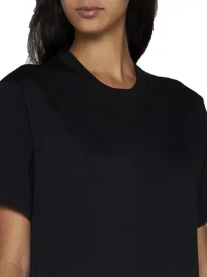 LOULOU STUDIO Classic Crew Neck Top With Logo Embroidery