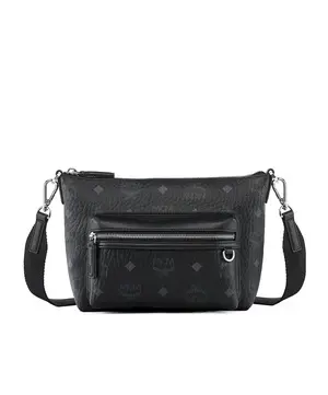Mcm Allover Logo Print Shoulder Bag
