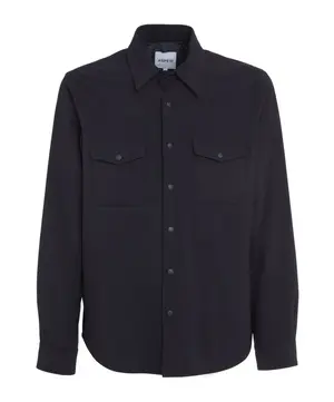 Aspesi Flannel Curved Hem Shirt Jacket