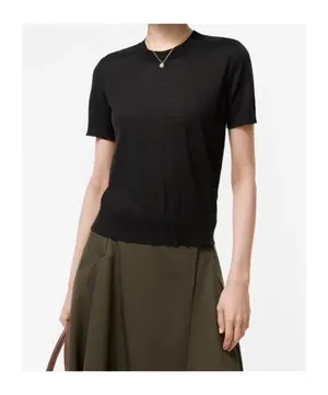 Burberry Check Panel Wool Silk Top
