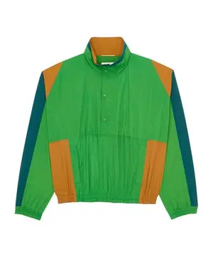 Saint Laurent Button High-neck Jacket - Vert Prairie