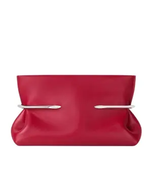 Givenchy Pinch Soft Clutch In Nappa Leather - Equestrian Red
