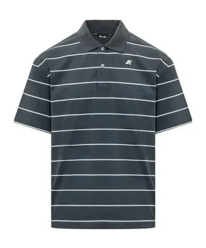 K-WAY Valar Slim Fit Striped Polo Shirt - Black