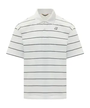 K-WAY Valar Slim-fit Striped Polo Shirt - White