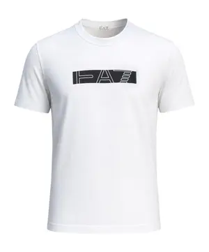 EA7 Logo Print T-shirt - White