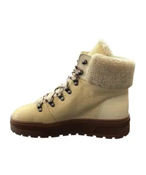 POLLINI Ice Cracker Shearling-trim Leather Ankle Boots - No