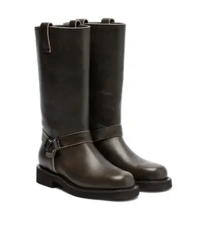 Brunello Cucinelli Monili Leather Knee-high Boots