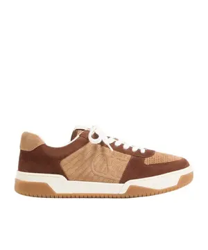 Valentino Garavani Sparry Trainer In Split Leather - Nude