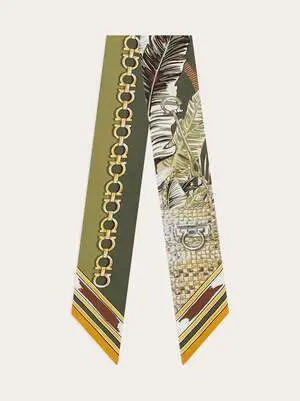FERRAGAMO Feline Print Mini Bandeau - Green