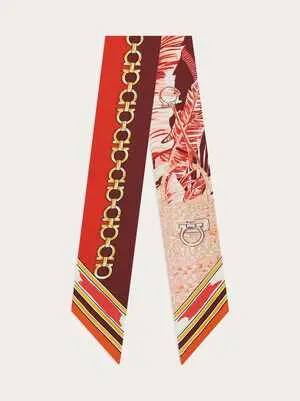 FERRAGAMO Feline Print Mini Bandeau - Red