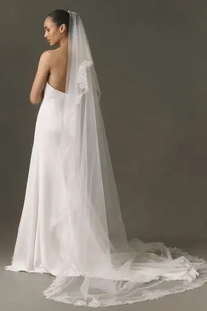 PRONOVIAS Sequ Floral Cathedral Veil