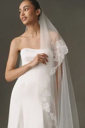 PRONOVIAS Sequ Floral Cathedral Veil