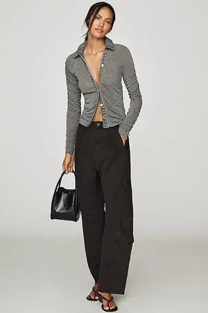 PILCRO Denim Trim Fe Gauge Cardigan