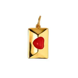 ZYNNIA COLLECTIVE Love Letter Charm - Gold