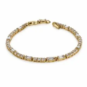BY OZGE Starlight Baguette Plated Bracelet - Gold