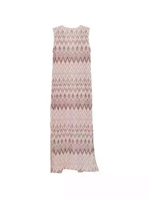 IU RITA MENNOIA Chevron-knit Sleeveless Cover-up