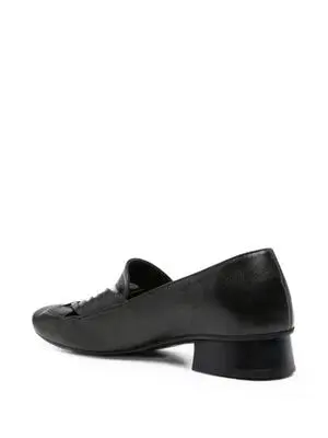 KUDETA Interwoven-strap Leather Loafers