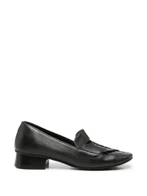 KUDETA Interwoven Strap Leather Loafers