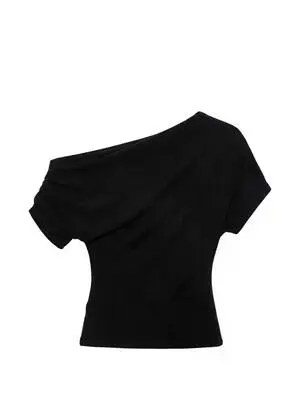 REFORMATION Iris Draped Top - Black