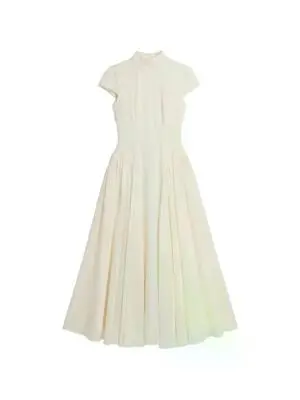 REFORMATION Reformation Maven Cap-Sleeve Midi Dress Neutrals