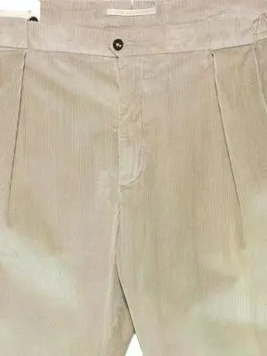 BRIGLIA 1949 Pleated Corduroy Trousers - Neutrals