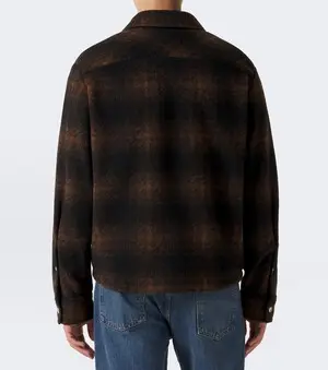 Moncler Archivio Checked Zip-up Jacket - Brown