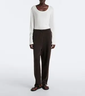 THE ROW Parvi Cashmere Wide-leg Pants