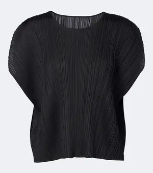 Issey Miyake Monthly Colors: July Pleated Top - Black