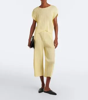 Issey Miyake Pleated Top - Yellow