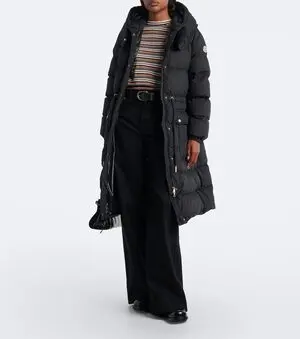 Moncler Pic Hooded Down Coat - Black