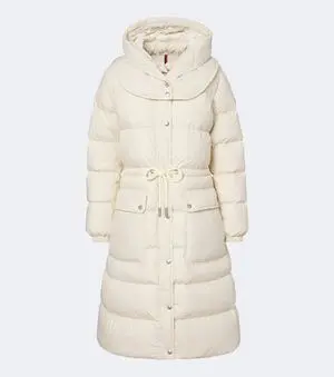 Moncler Pic Hooded Down Coat - White