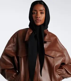 Nour Hammour Niale Cashmere Hood - Black