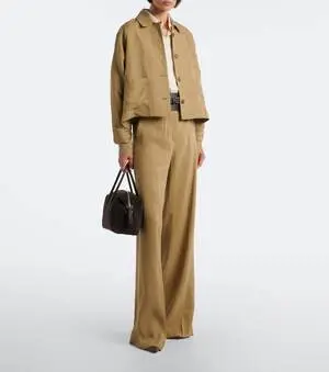 Max Mara Linen And Silk Twill Blouson Jacket