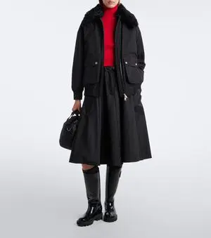Moncler Rougequeue Shearling-trimmed Down Jacket