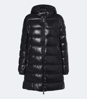 Moncler Courcelles Hooded Down Coat - Black