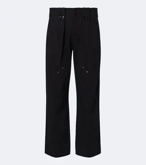 Isabel Marant Étoile Amandine Pleated Cotton-blend Straight Pants