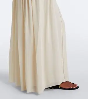 Isabel Marant Étoile Nesrine Beaded Shirred Silk Maxi Dress
