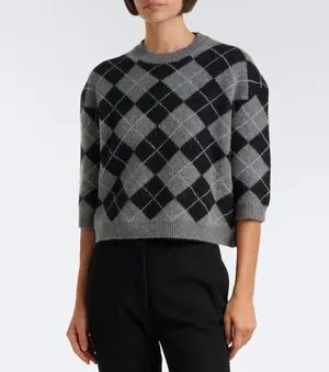 Arch4 Karlie Argyle Cashmere Sweater