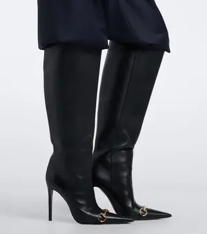 Gucci Donna Horsebit Knee-high Boots