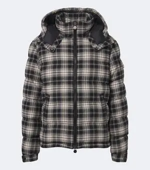 Moncler Airor Checked Cotton Flannel Down Jacket