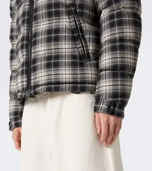 Moncler Airor Checked Cotton Flannel Down Jacket