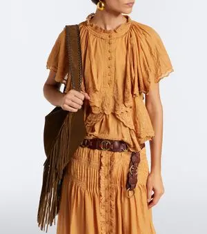 MARANT ETOILE Lorna Embroidered Cotton Top